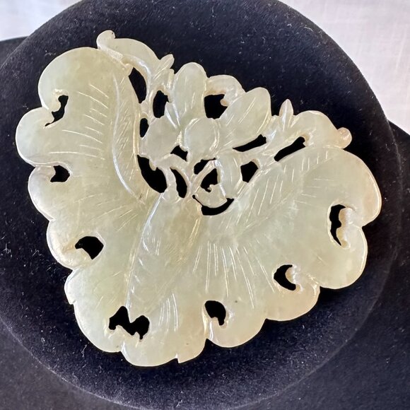 Jewelry | Antique Chinese Carved Jade Butterfly Moth Pendant | Poshmark